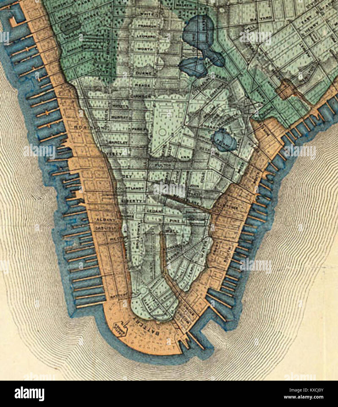 Map of lower manhattan hi-res stock photography and images - Alamy