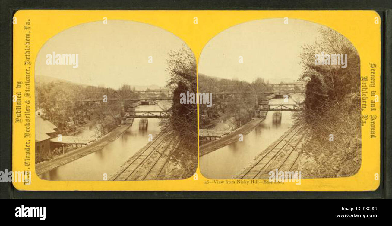 This stereoscopic view shows the scenic landscape from Nisky Hill ...