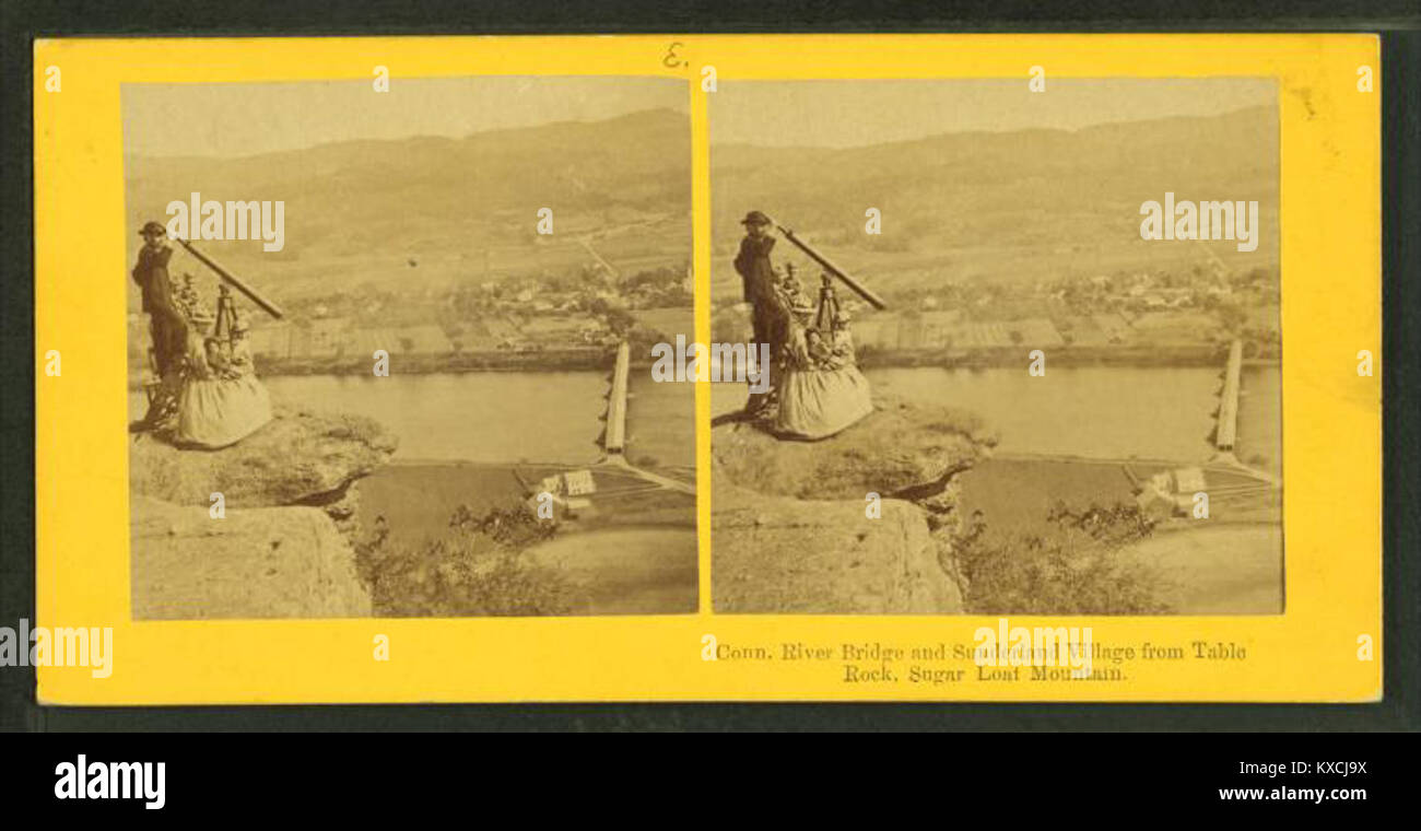 View from Table Rock, Sugar Loaf mountain, Conn., river and Mt. Toby in ...