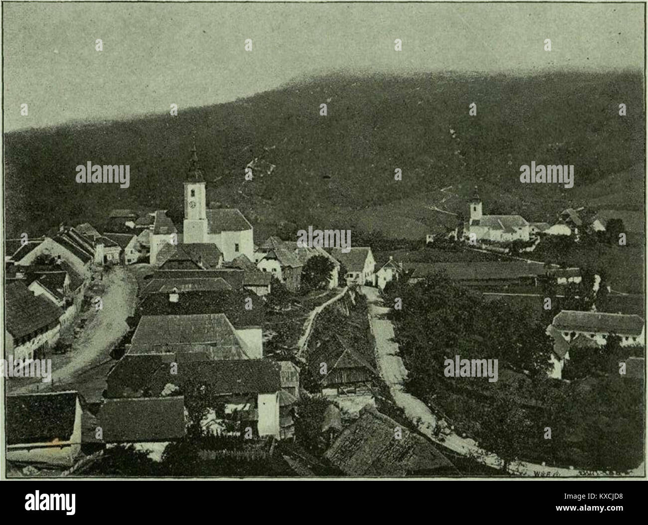The image of Višnja Gora from 1894 depicts the town before the arrival ...