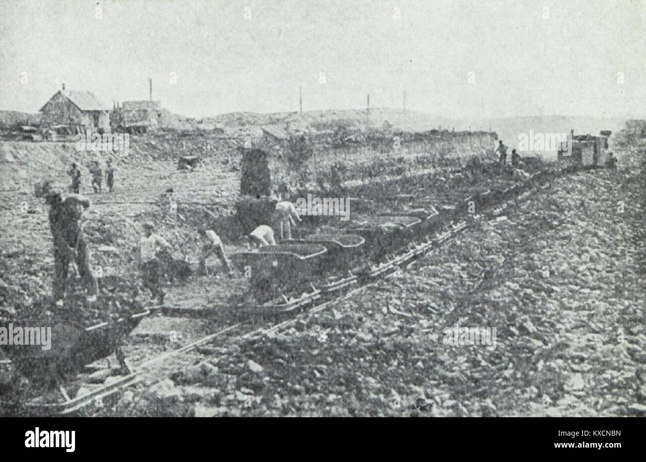 This image shows a mining operation at Lahtine, Estonia, focusing on ...
