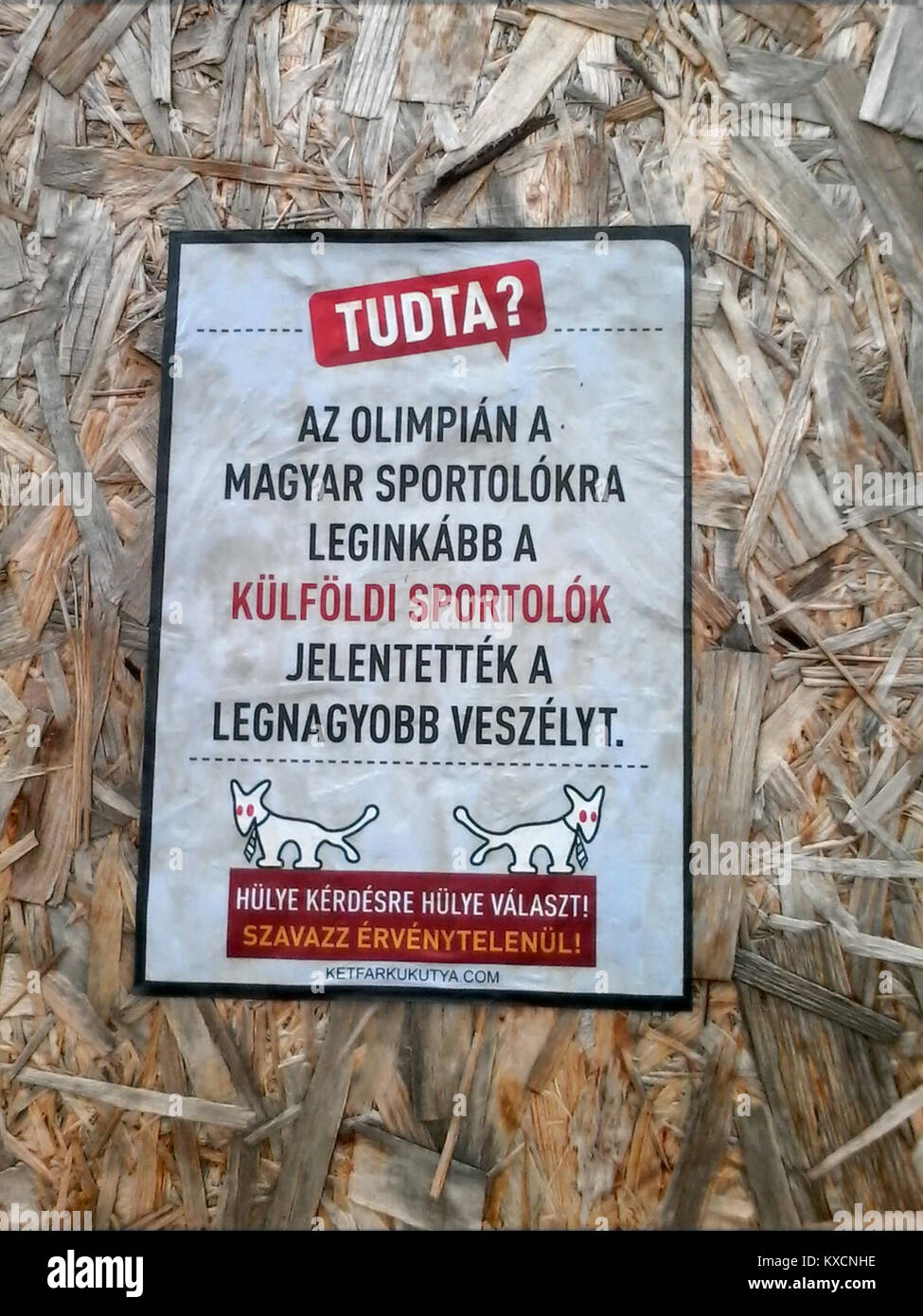 Poster created by the Hungarian Two-Tailed Dog Party (MKKP) related to ...