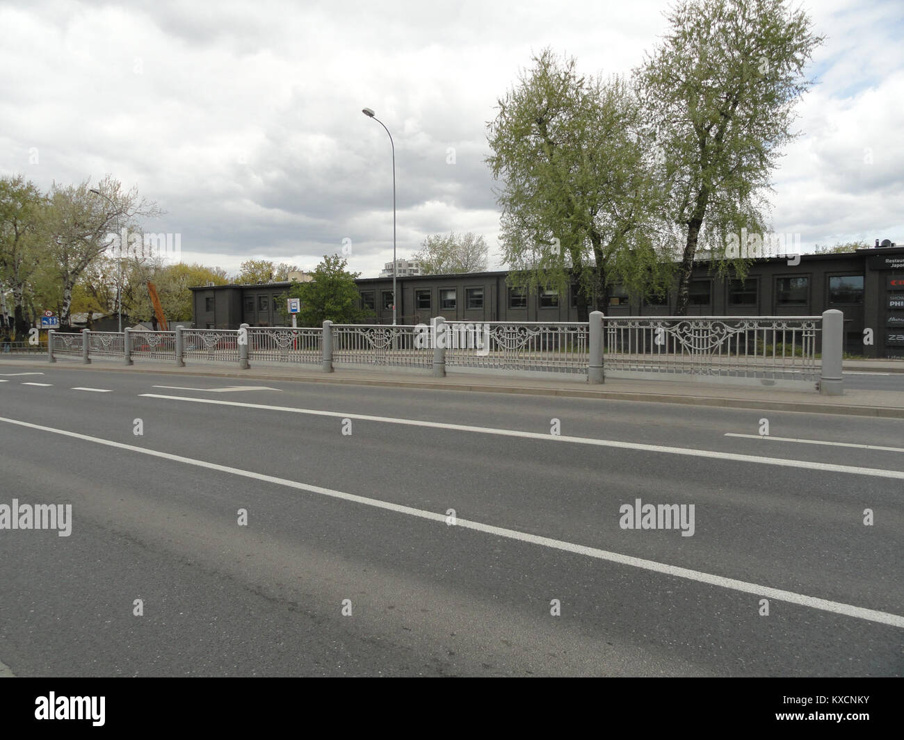 A 2017 image showing the safety barriers and overpass structure at ...