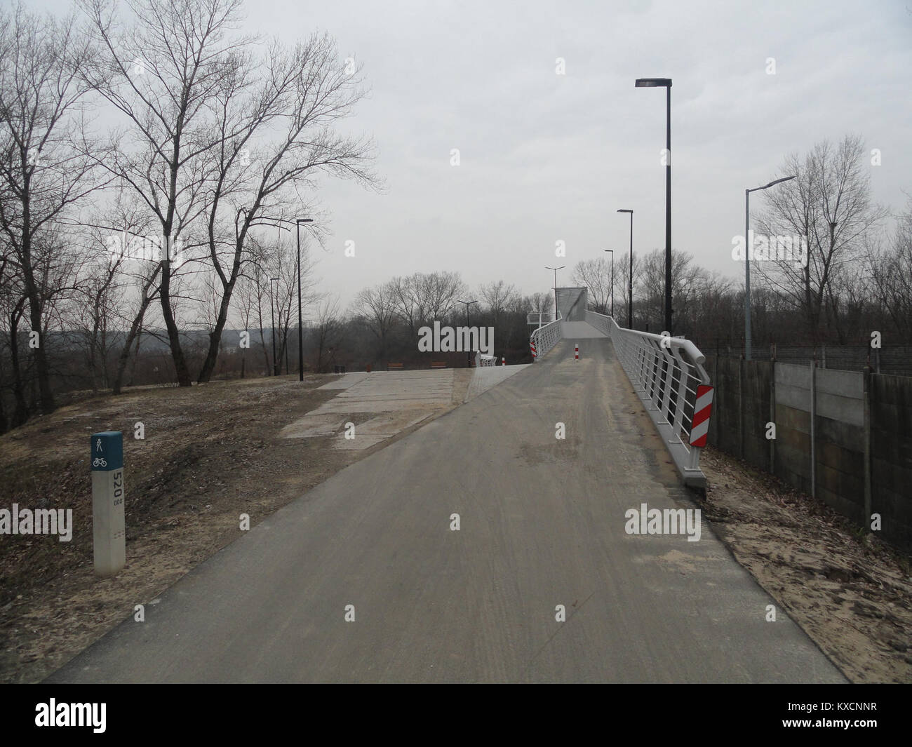 This photograph from 2017 shows the Kladka Zeranska bridge from the ...