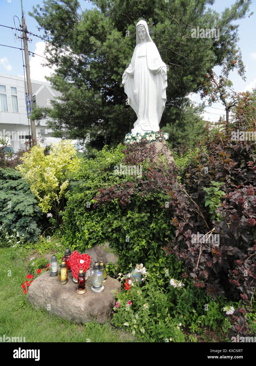The 2017 image of the Matka Boza statue near St. Brother Albert Church ...