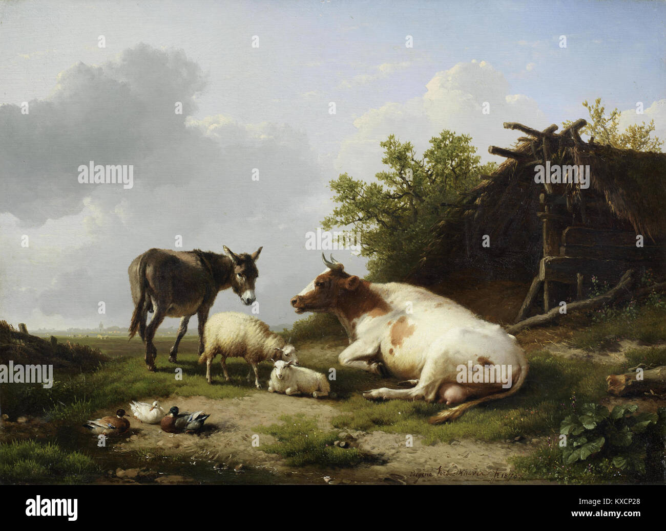 Farm animals in painting hi-res stock photography and images - Alamy