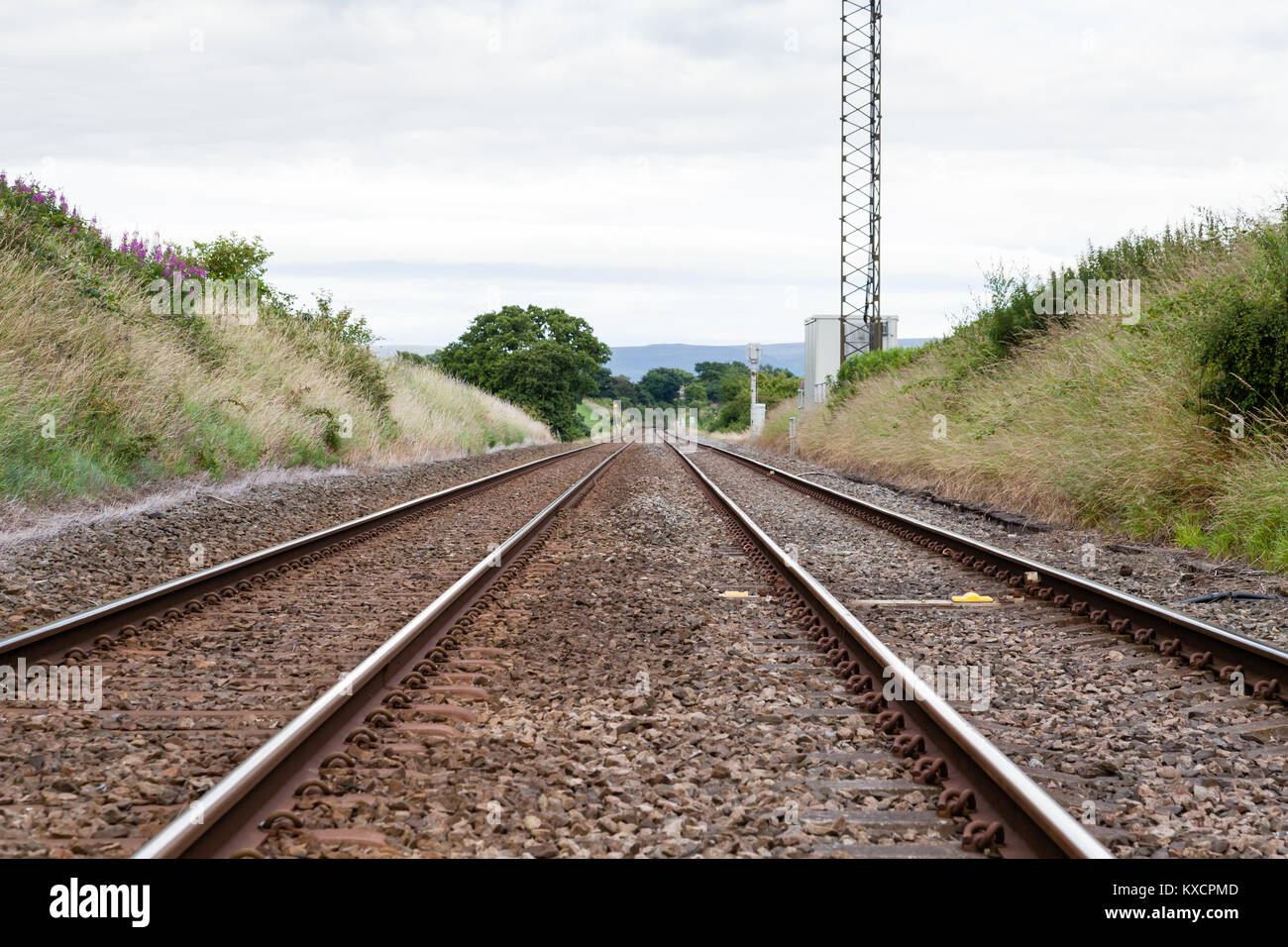Railway Track. A railway track in northern England Stock Photo - Alamy