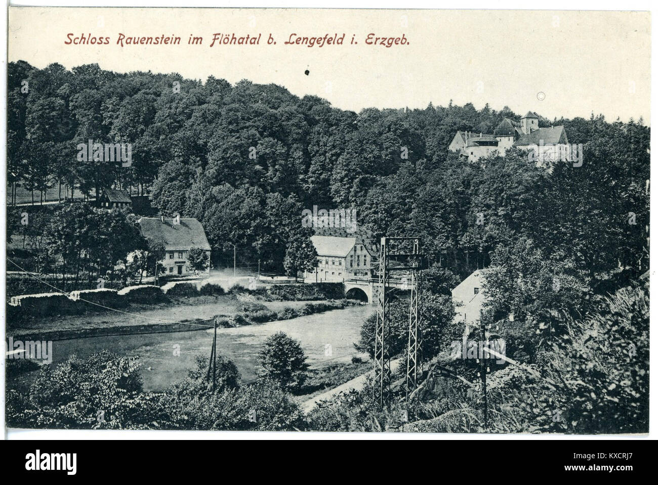 This image from 1918 depicts Lengefeld Castle, Rauenstein, published by ...