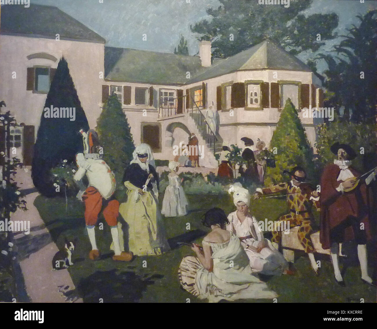 Lucien Simon’s painting 'Soirée Costumé au Sémaphore' portrays an ...