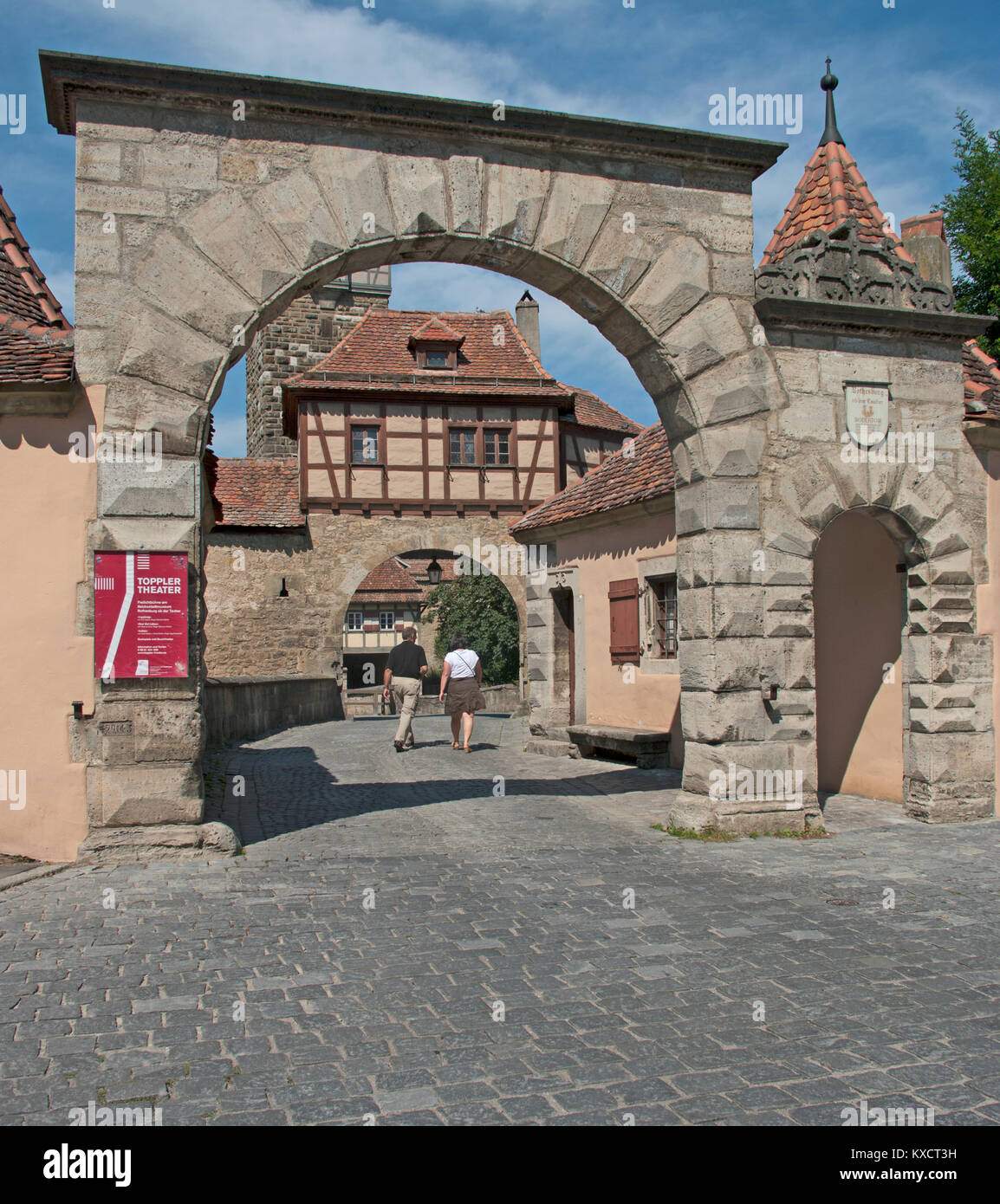Rodertor Roder Gate, Rothenburg Ob Der Tauber, City Wall Tower, Bavaria ...