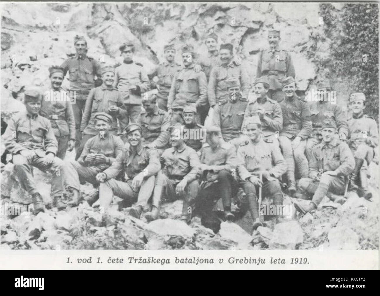 1. vod 1. čete Tržaškega bataljona v Grebinju leta 1919 Stock Photo - Alamy