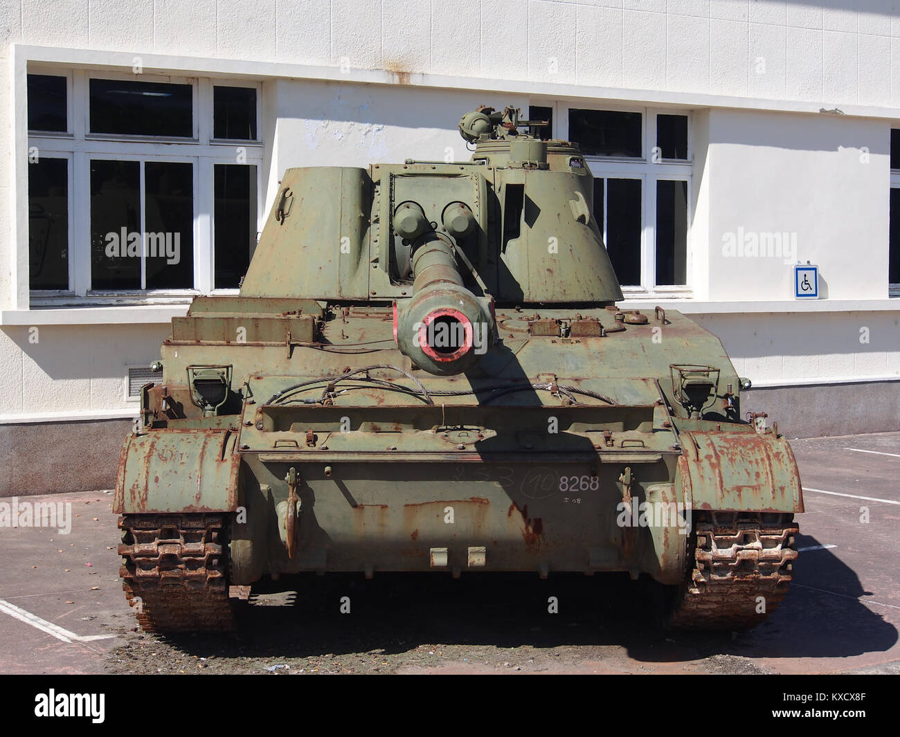 The 2S3 Akatsiya is a Soviet self-propelled howitzer displayed in the ...