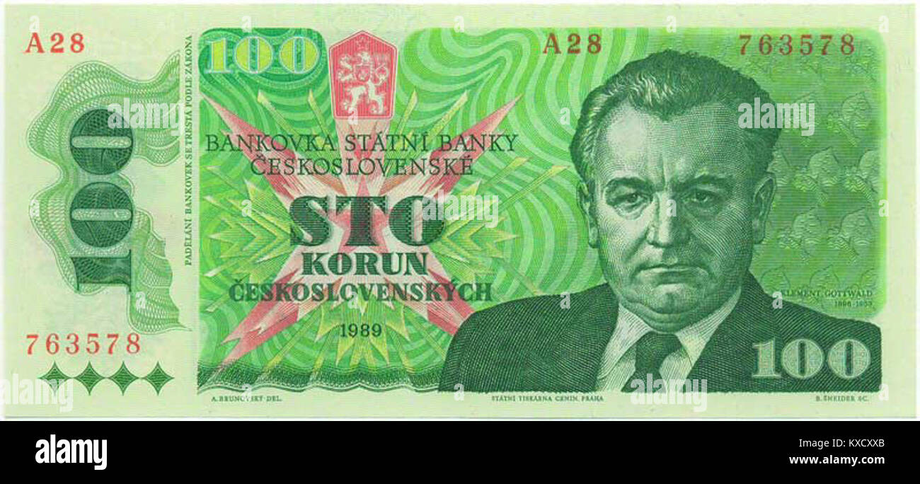 100 czech koruna coin hi-res stock photography and images - Alamy