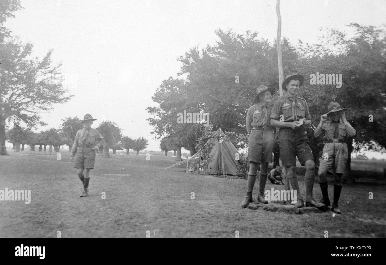 Photograph from the 4th International Scout Jamboree showing ...