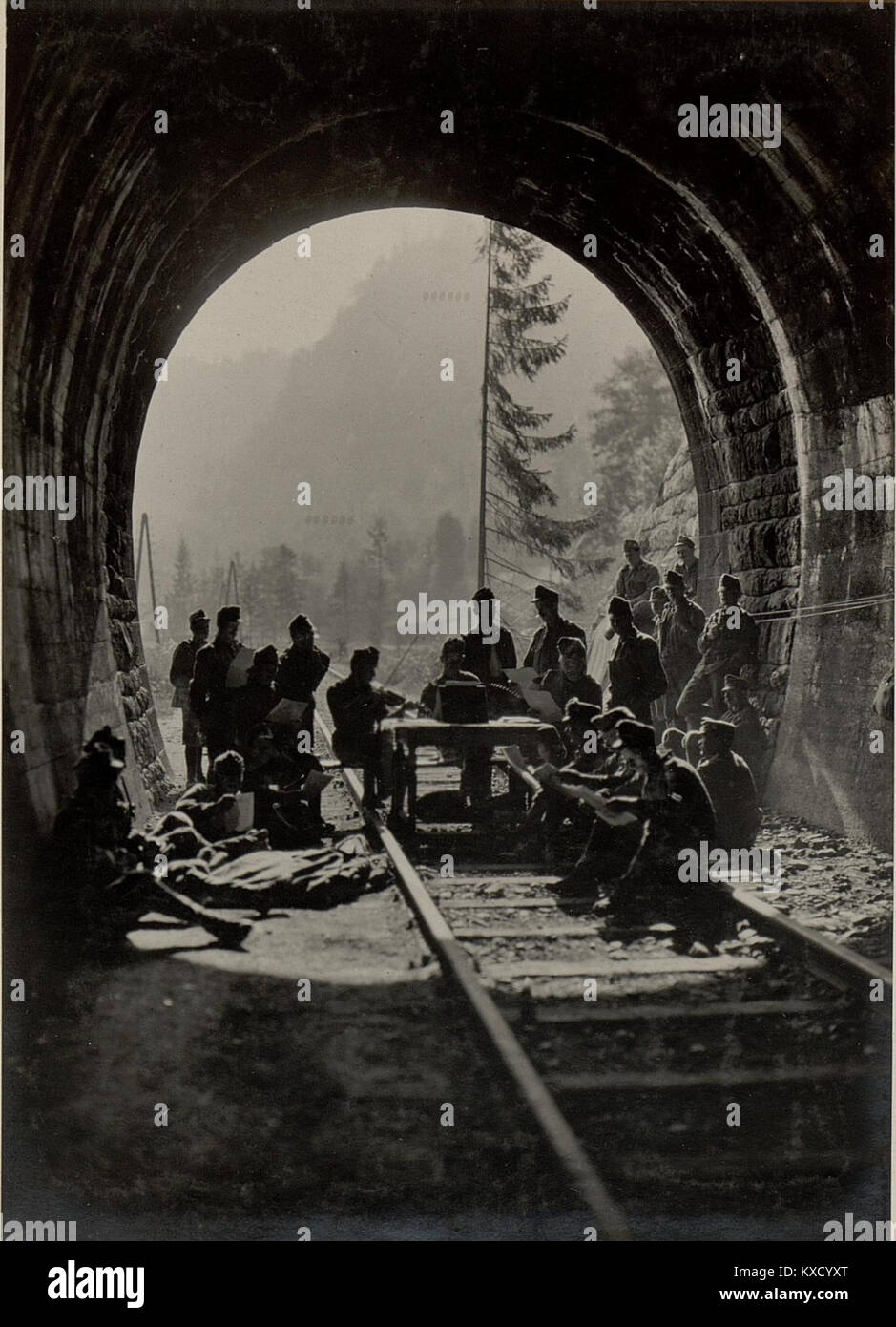 This image depicts a 42 cm howitzer position in the Canaltal near Gugg ...