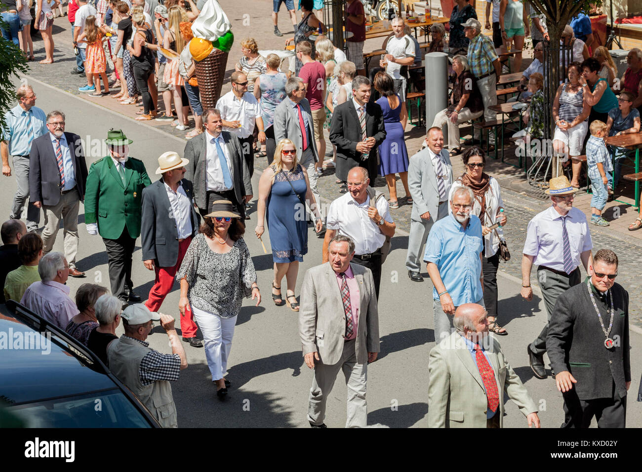 The Wanfrieder Schützenfest, a traditional German shooting festival ...