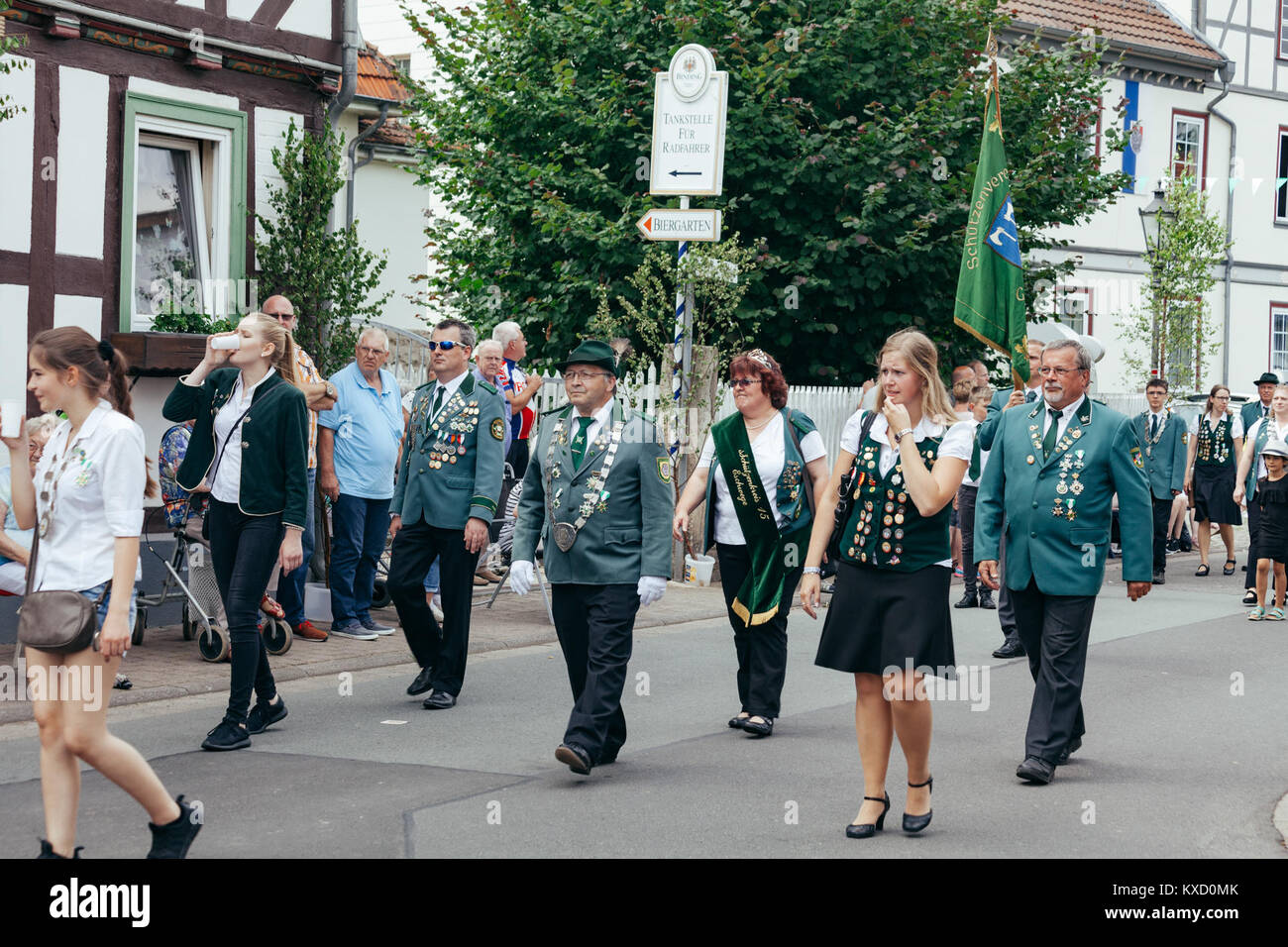 A photo from the Wanfrieder Vogelschießen, a traditional German bird ...