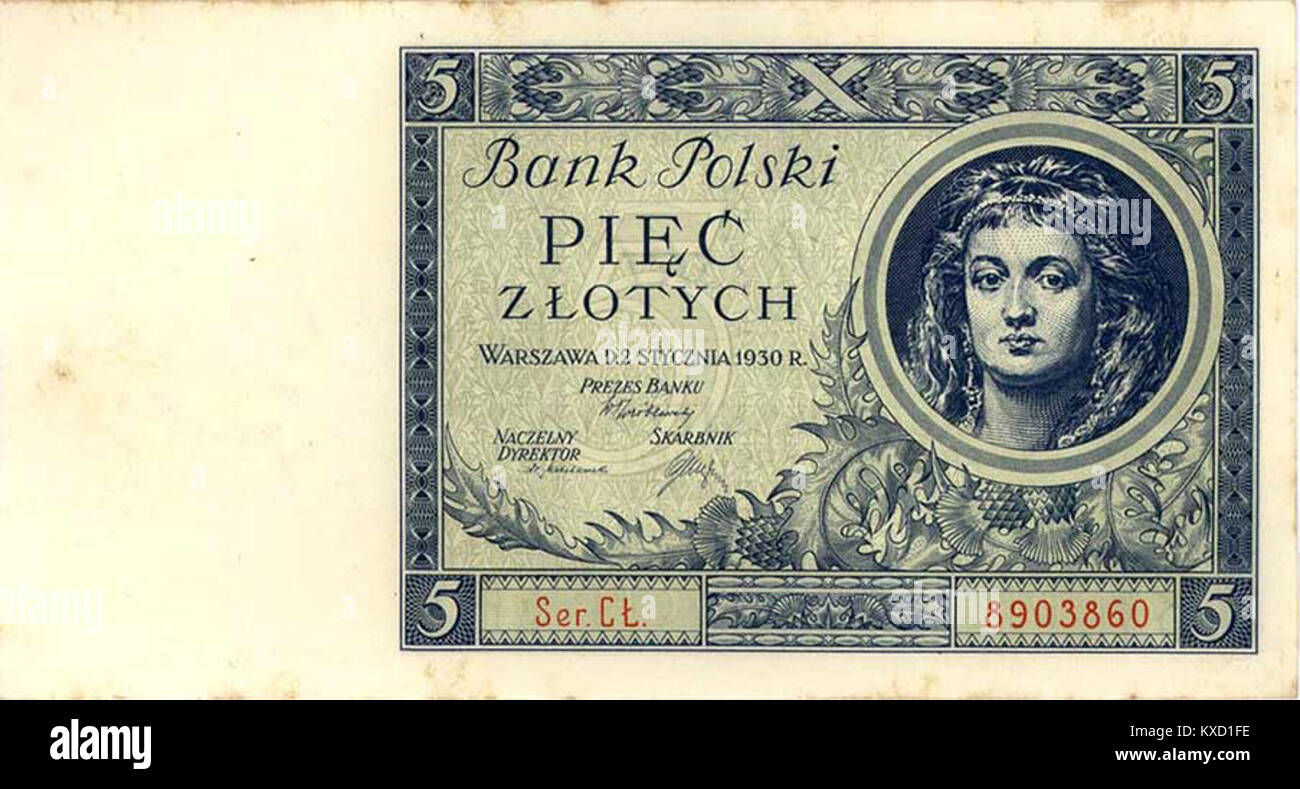 Vintage polish banknote hi-res stock photography and images - Alamy