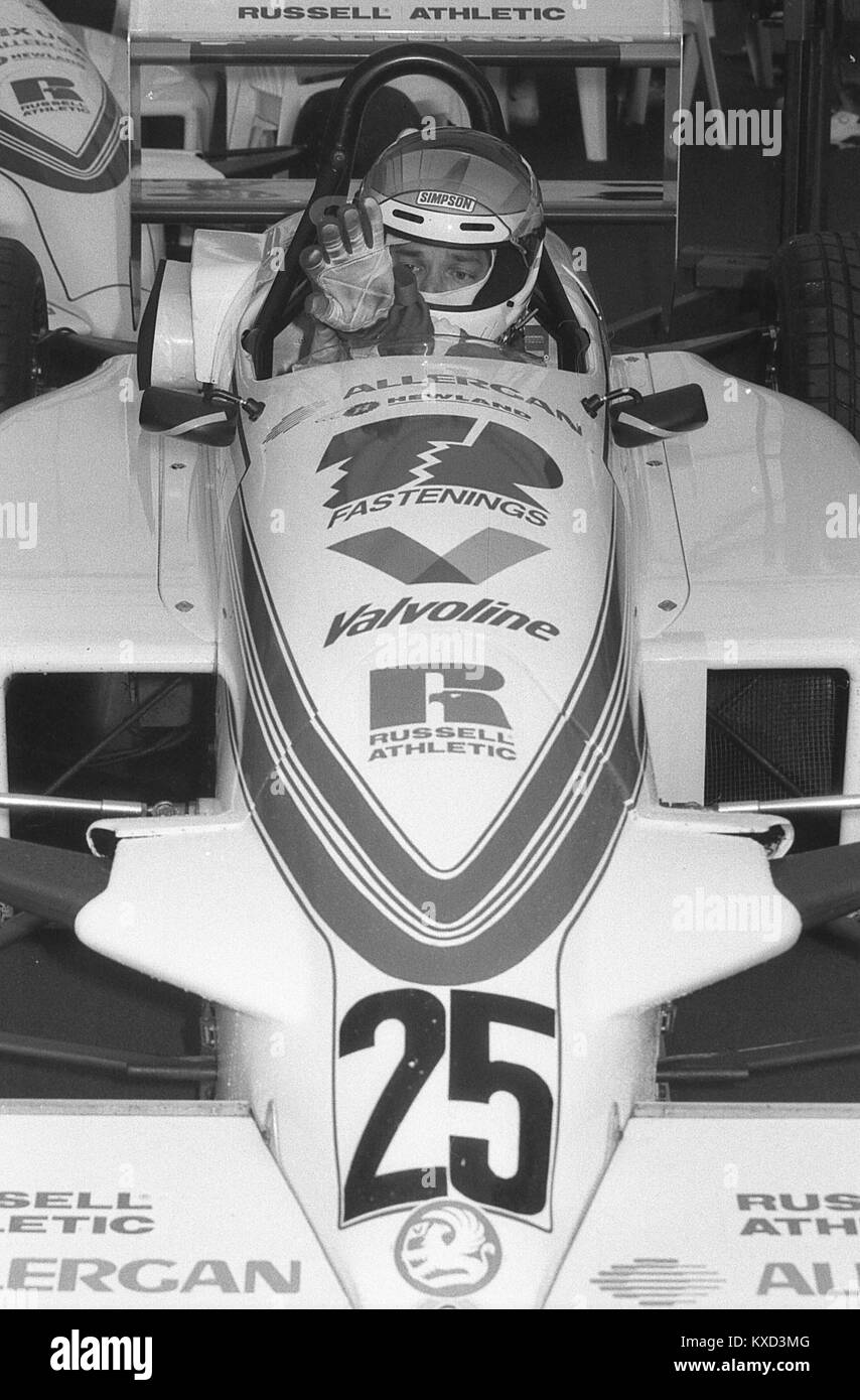 American racing driver Nick Firestone at Silverstone in 1992 Stock ...