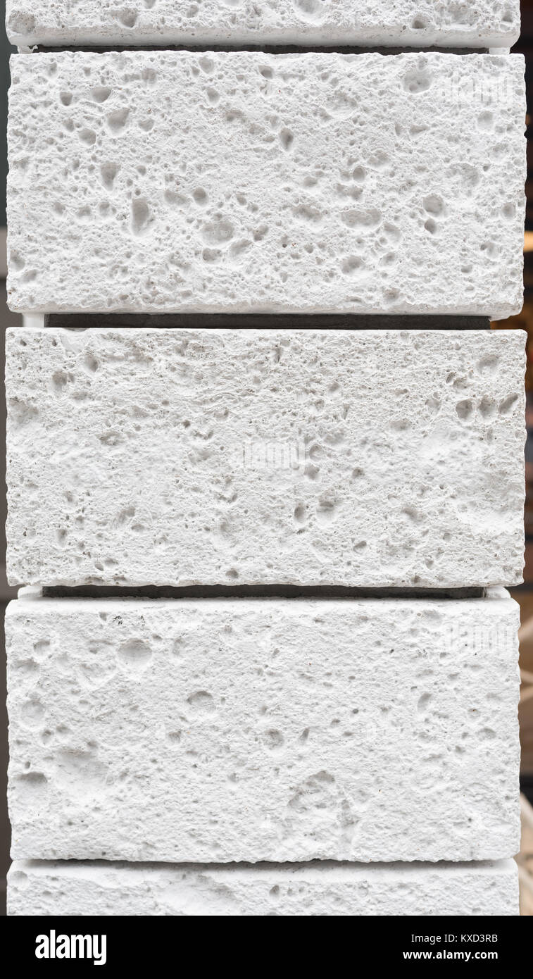 white rough sponge stone brick texture for decoration Stock Photo - Alamy
