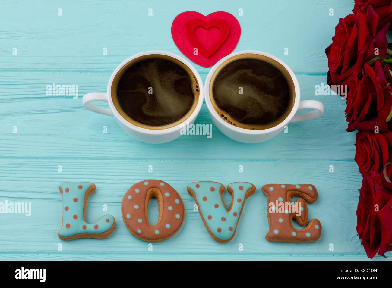 Valentines Day composition Stock Photo - Alamy