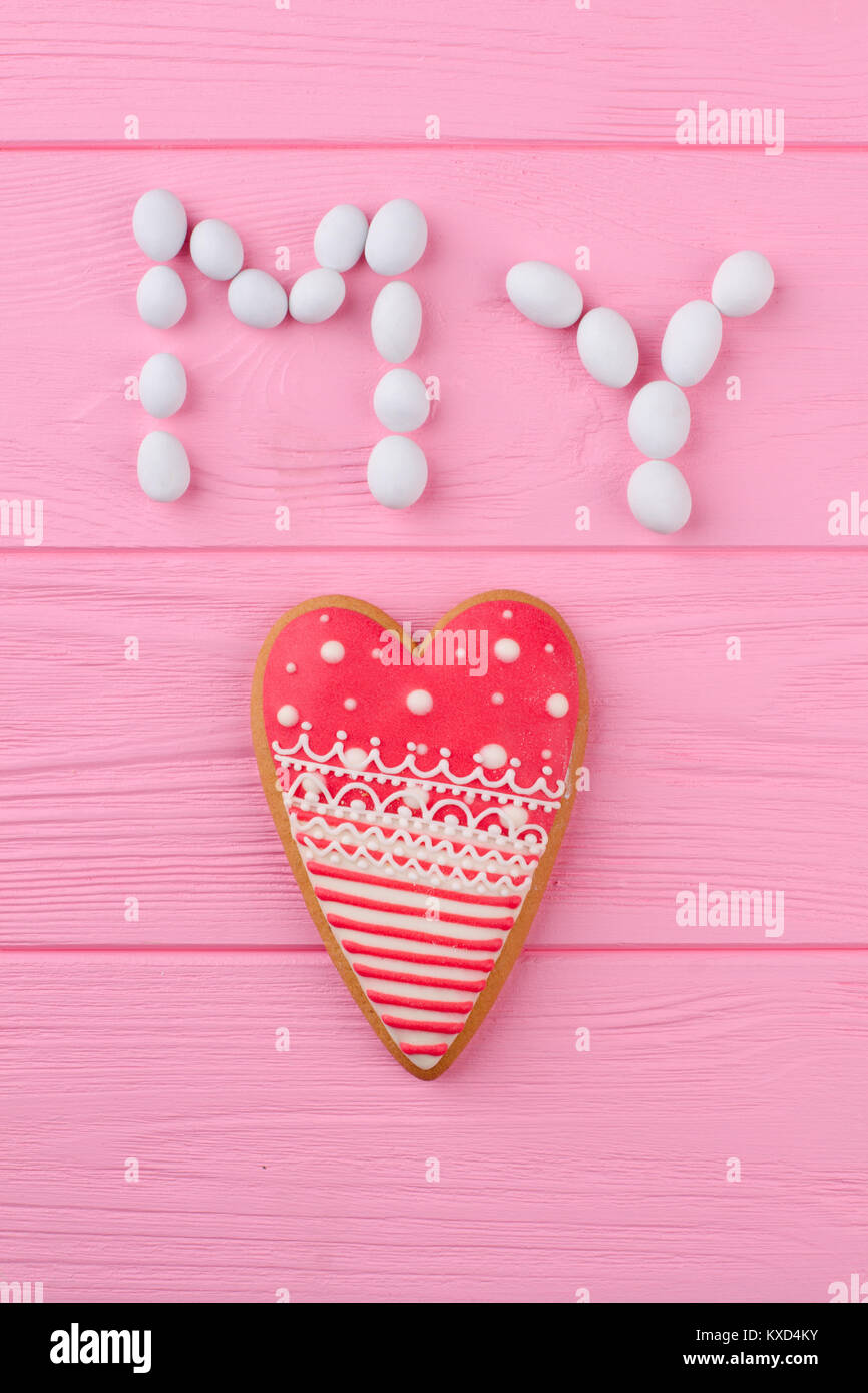 Valentines Day composition from sweets Stock Photo - Alamy