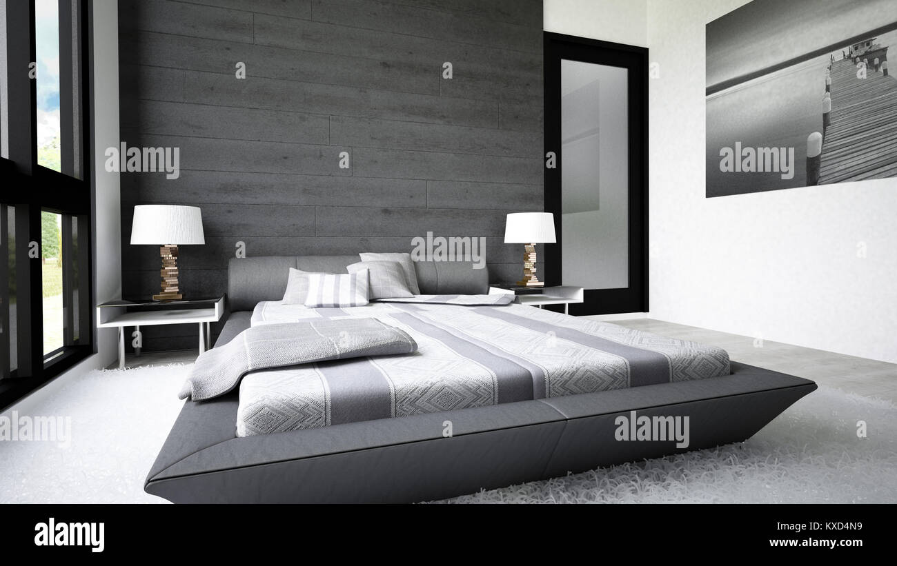 modern and clean design of bedroom Bright modern bedroom with modern ...