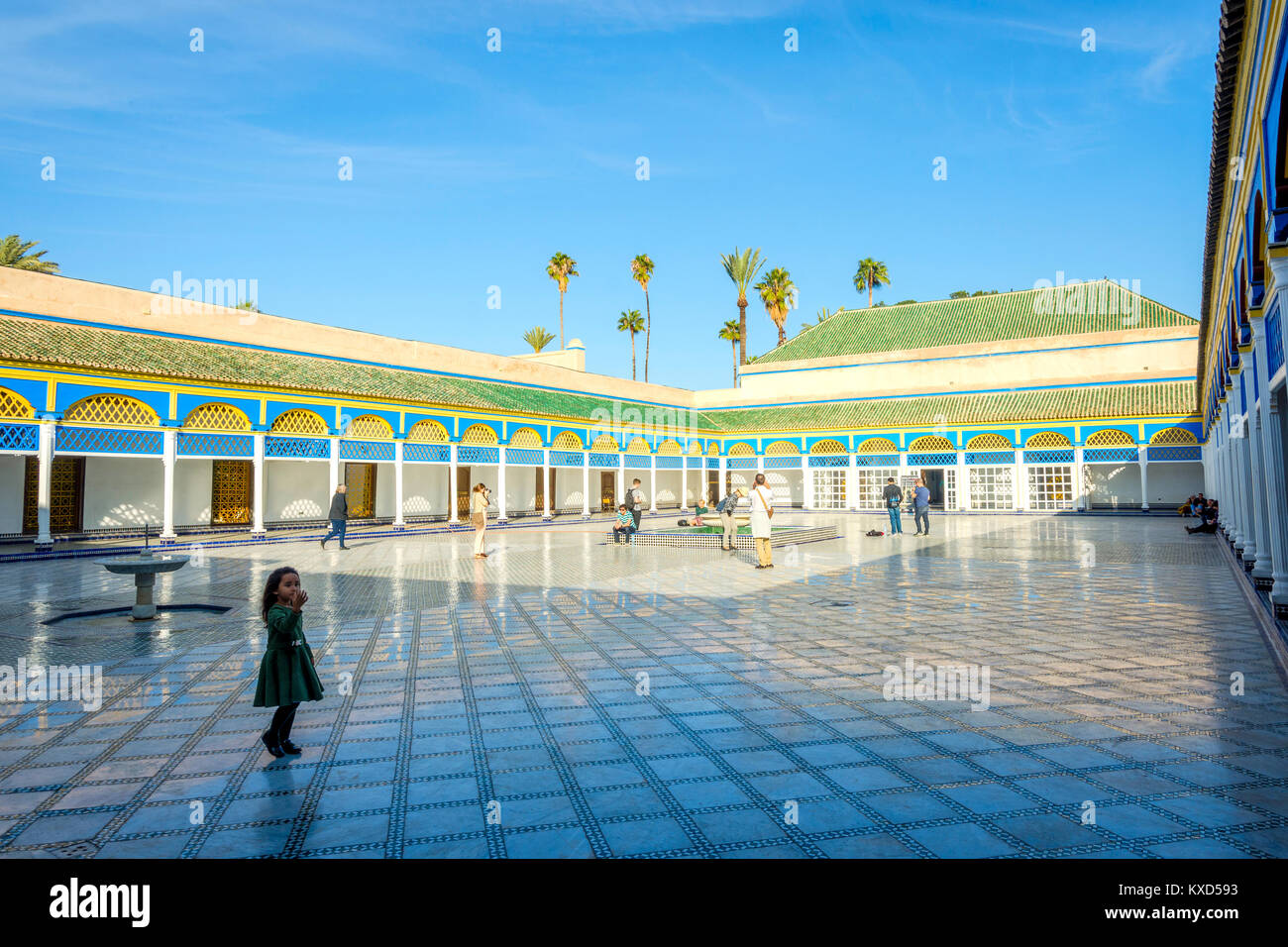MARRAKECH, MOROCCO - DECEMBER 11: Backyard of Bahia palace and set of ...