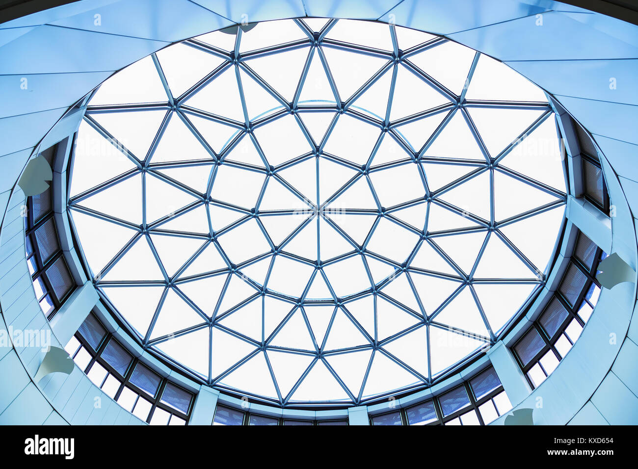 Structure of lattice of a dome over white Stock Photo - Alamy