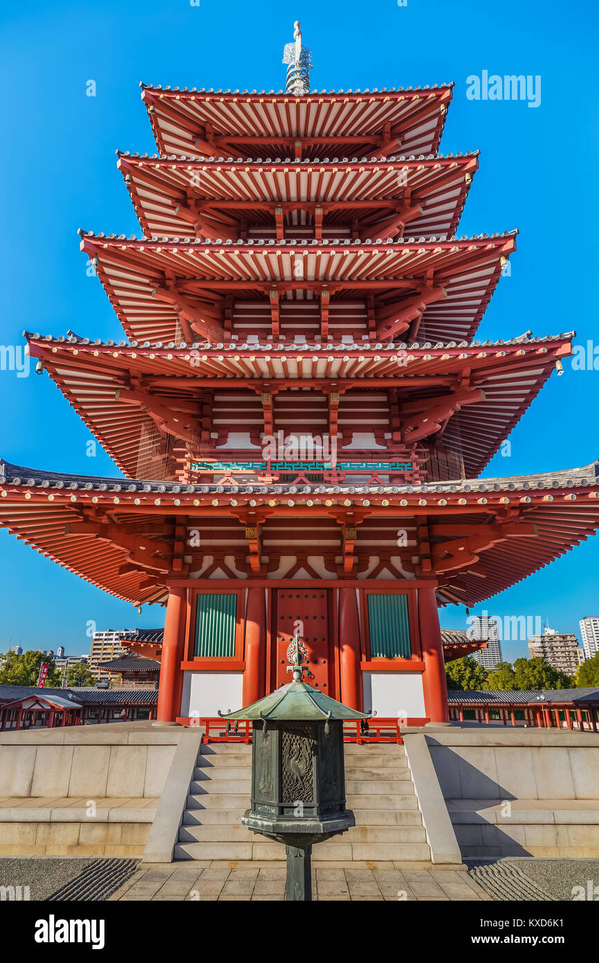 Shitennoji five storied pagoda hi-res stock photography and images - Alamy