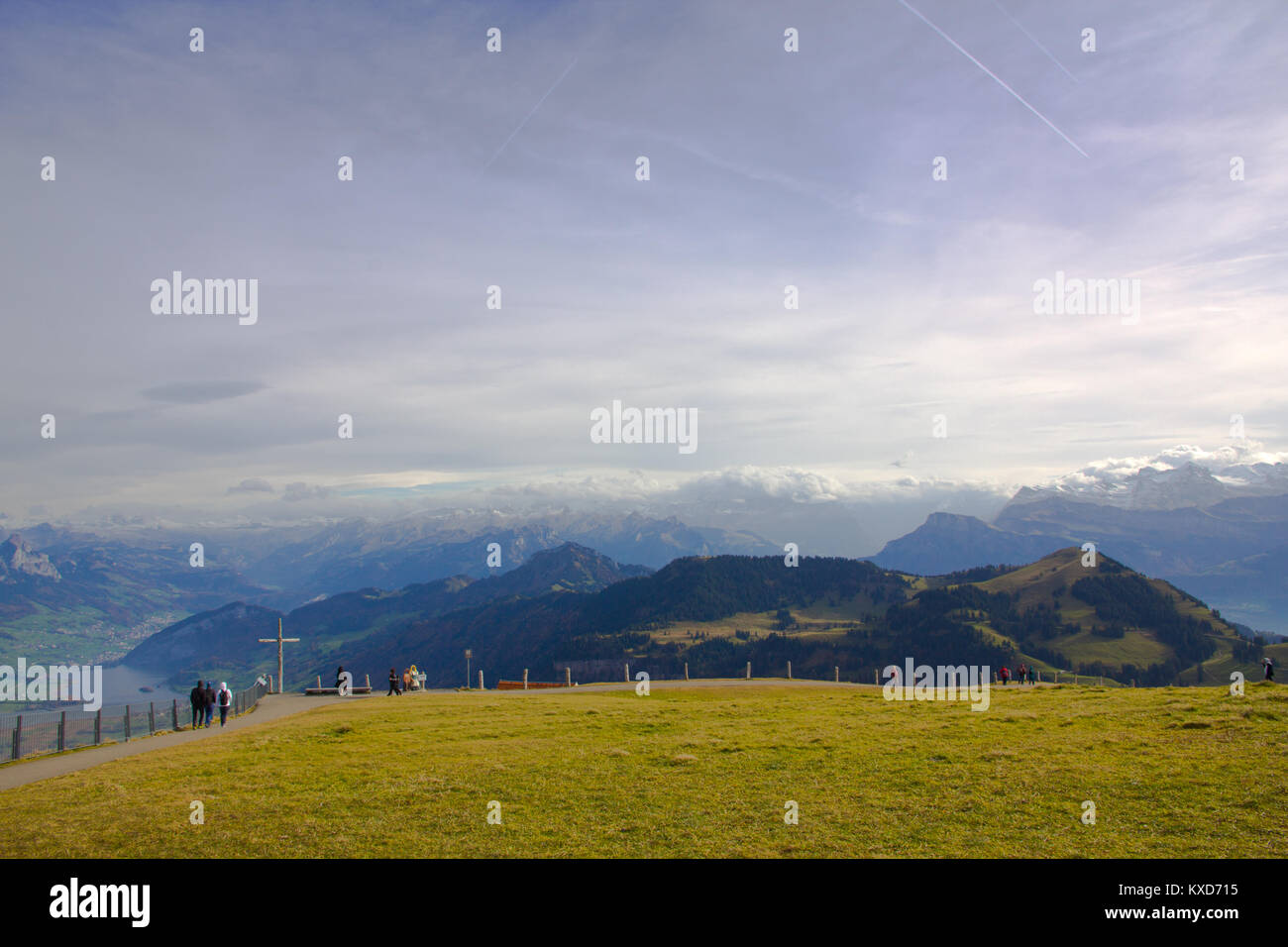 Scenery view on the top of Mount Rigi Switzerland Stock Photo - Alamy