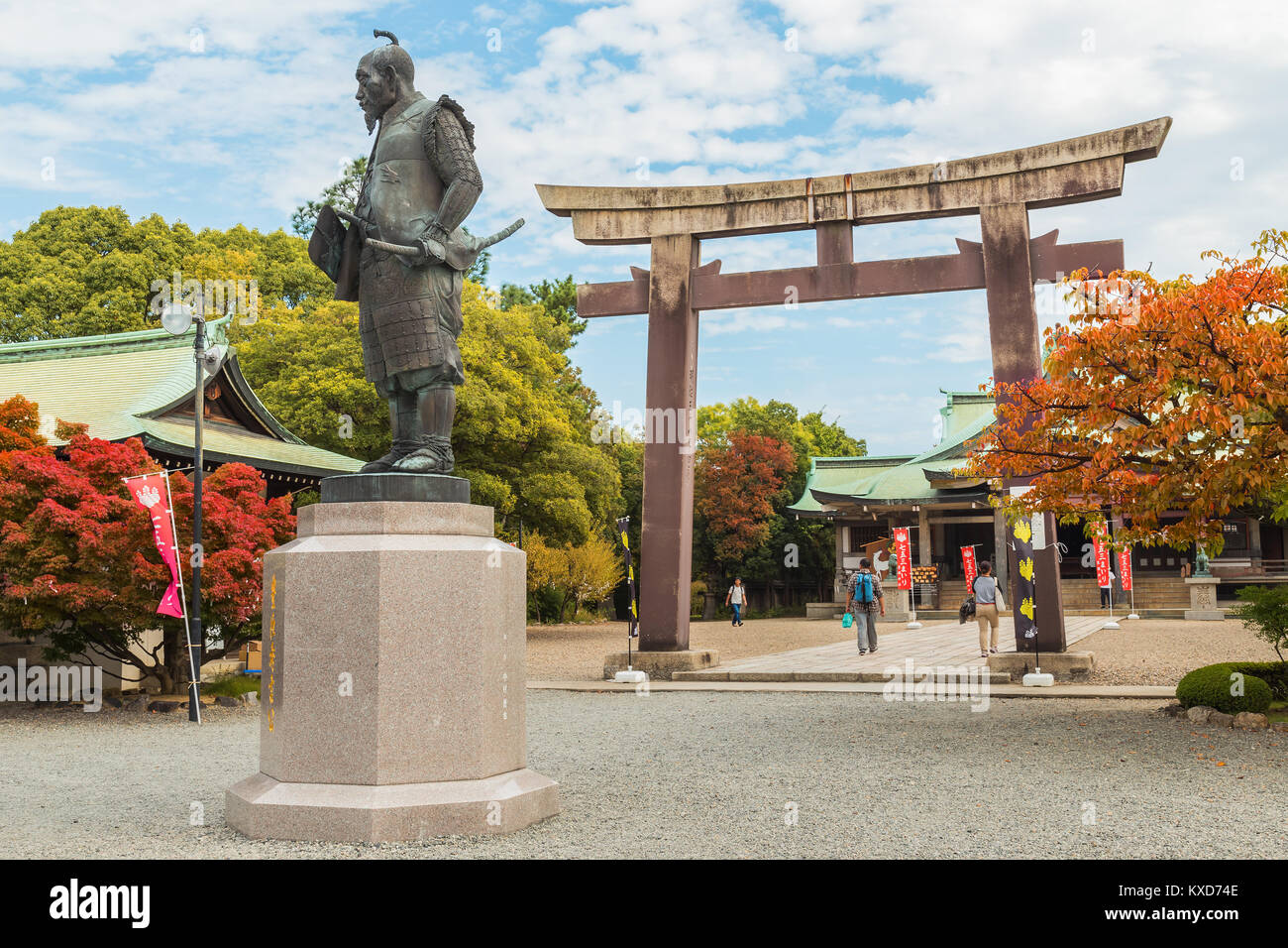 OSAKA, JAPAN - OCTOBER 25: Statue of Toyotomi Hideyoshi in Osaka, Japan ...