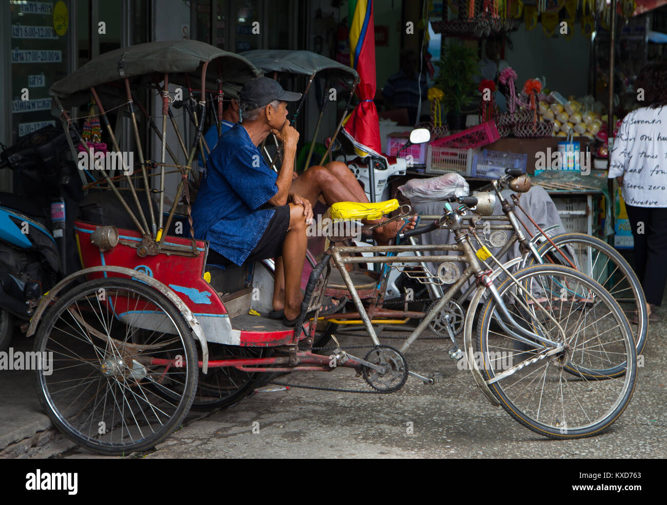 Thailand cycle rickshaw hi-res stock photography and images - Alamy