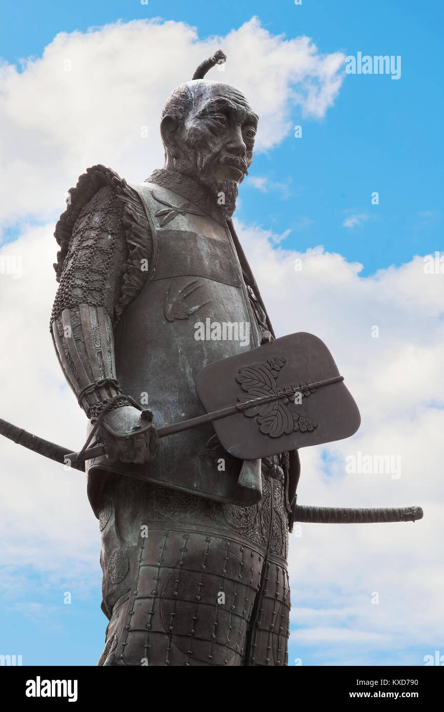 OSAKA, JAPAN - OCTOBER 25: Statue of Toyotomi Hideyoshi in Osaka, Japan ...