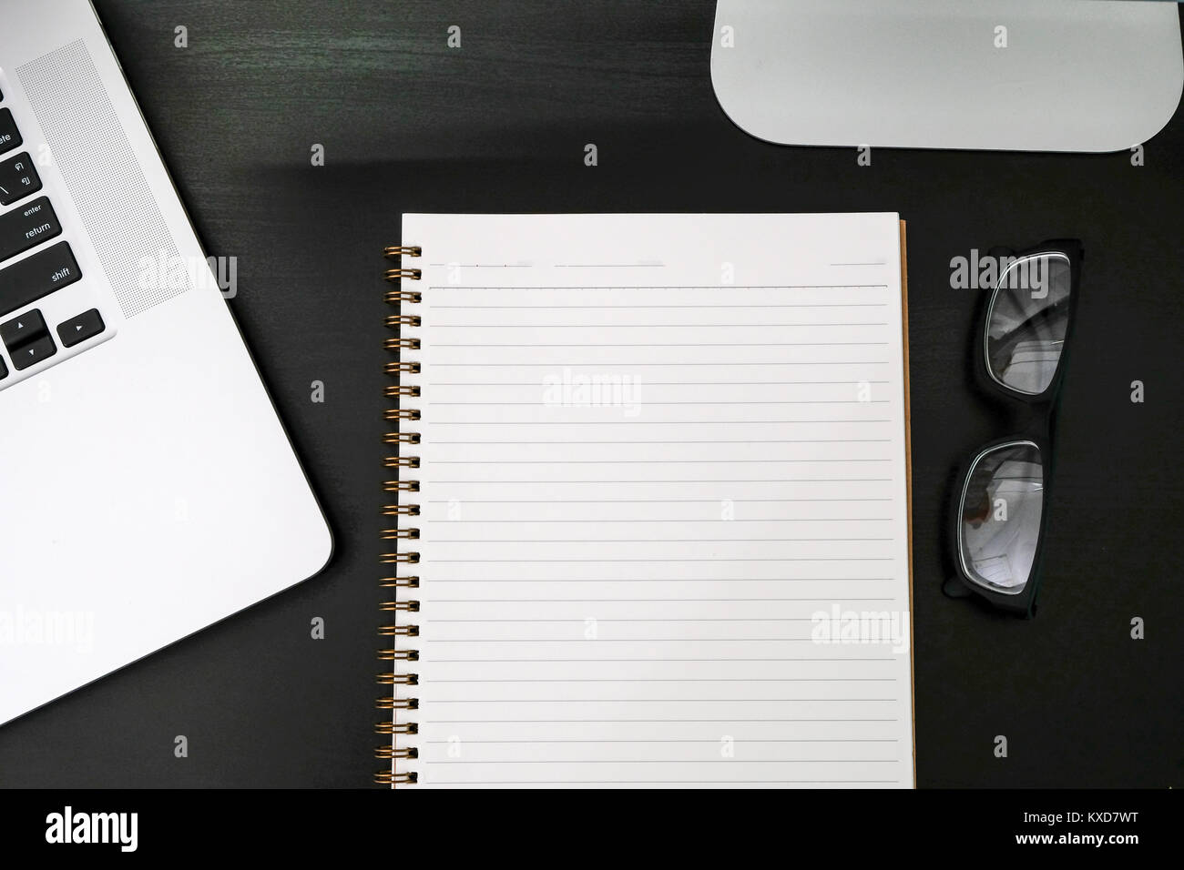 book top view Homework School notebook ready for adding text or mockup ...