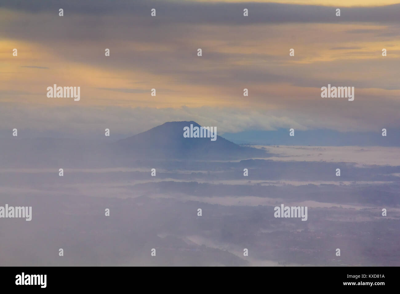 Gunung Sinabung Volcano, View from Mount Sibayak, Medan, Indonesia ...