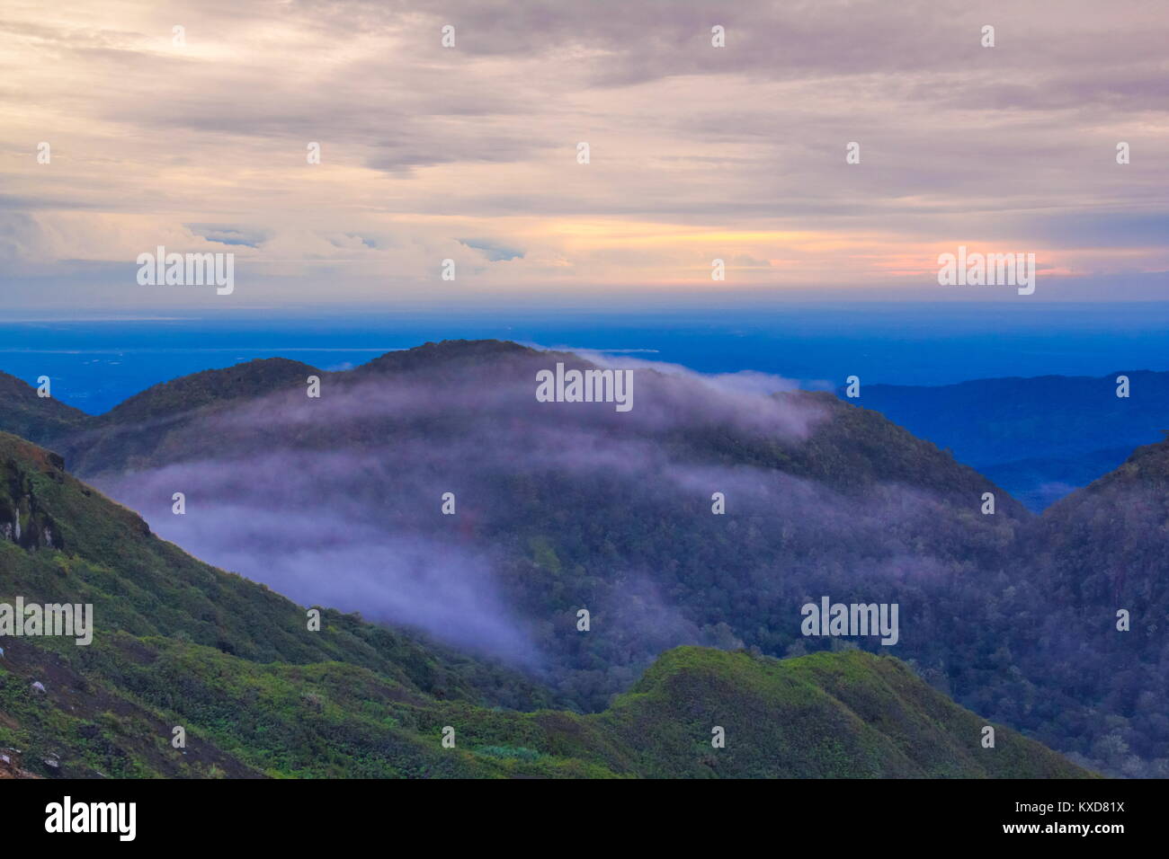 Gunung Sinabung Volcano, View from Mount Sibayak, Medan, Indonesia ...