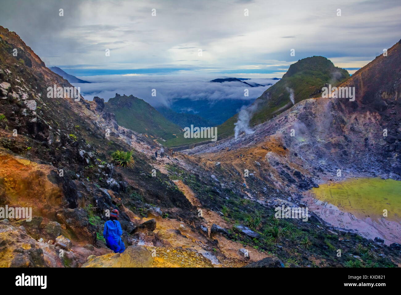 Gunung Sinabung Volcano, View from Mount Sibayak, Medan, Indonesia ...