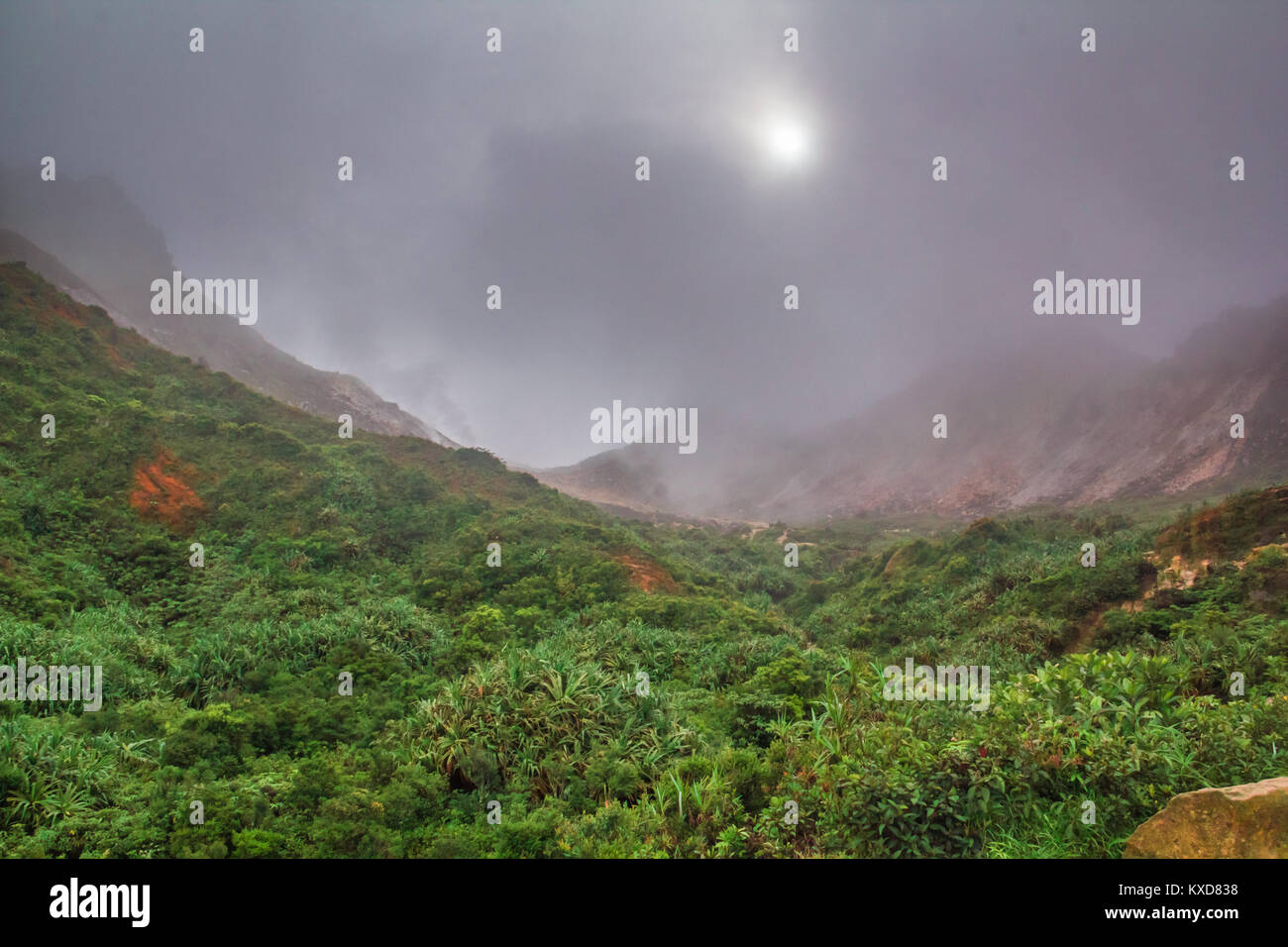 Gunung Sinabung Volcano, View from Mount Sibayak, Medan, Indonesia ...