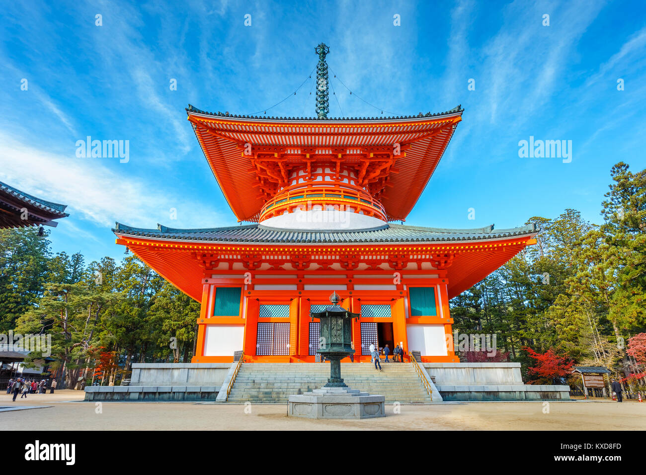 Konpon Daito Pagoda at Danjo Garan Temple in Koyasan area in Wakayama ...