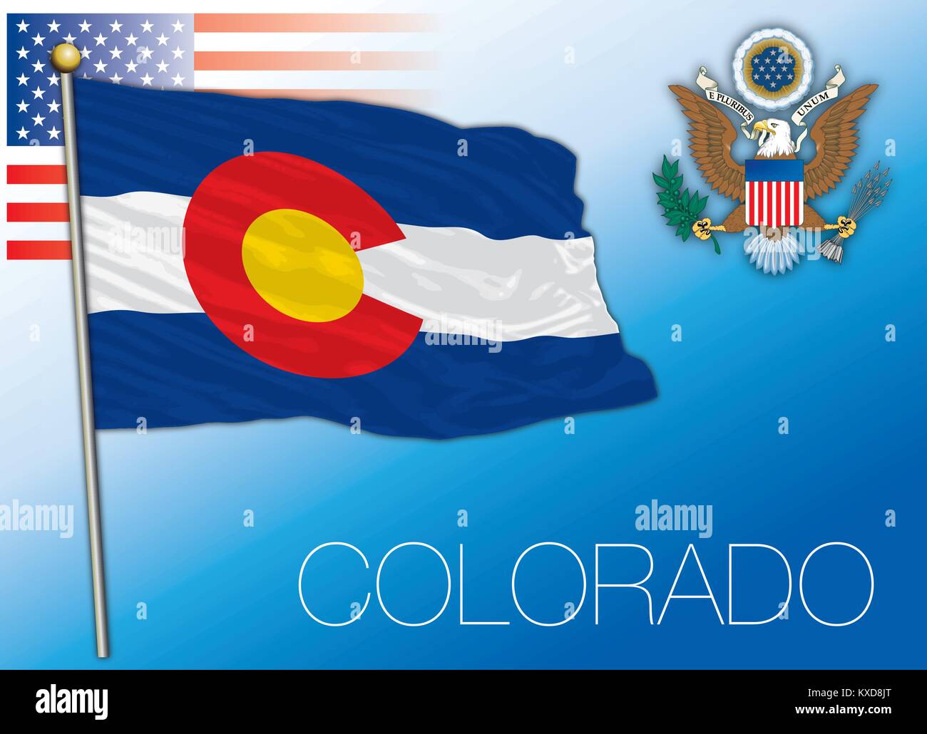 Colorado federal state flag, United States Stock Vector Image & Art - Alamy