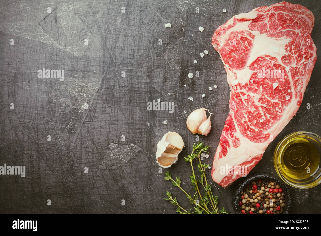 Raw Ribeye Steak Stock Photo - Alamy