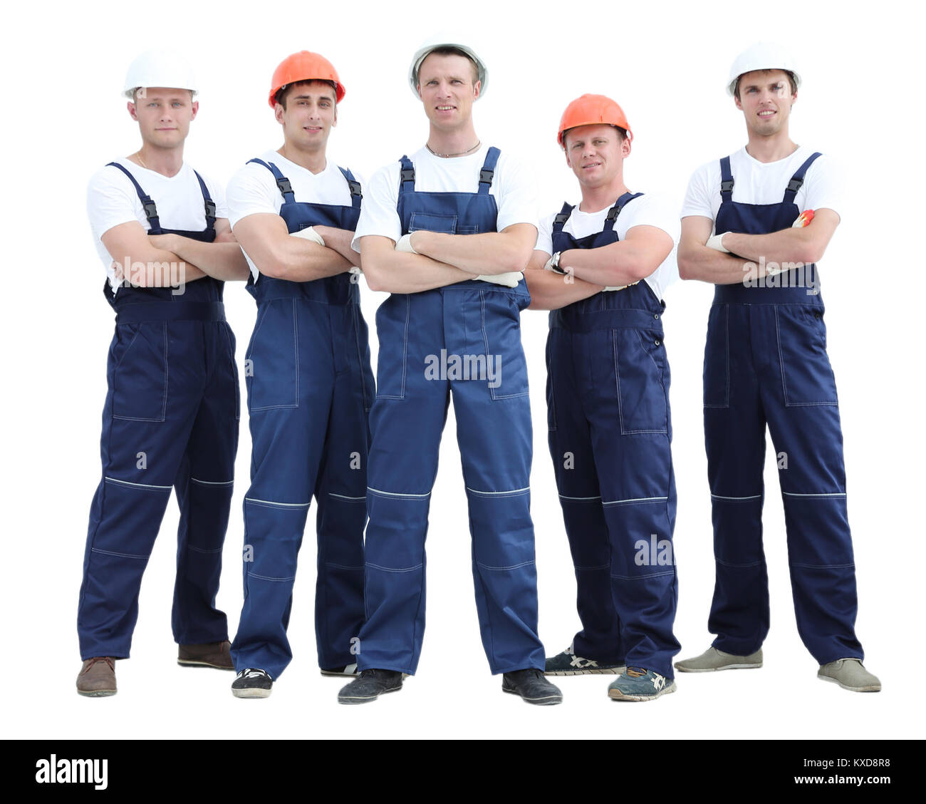Group of professional industrial workers Stock Photo - Alamy
