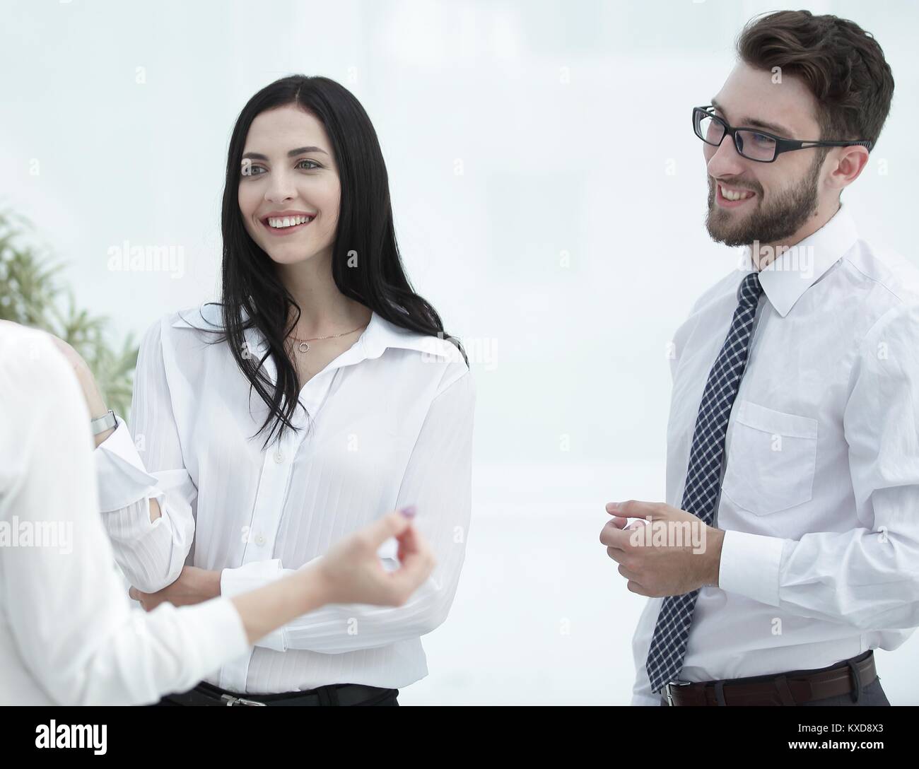 close-up of company employees in the office Stock Photo - Alamy