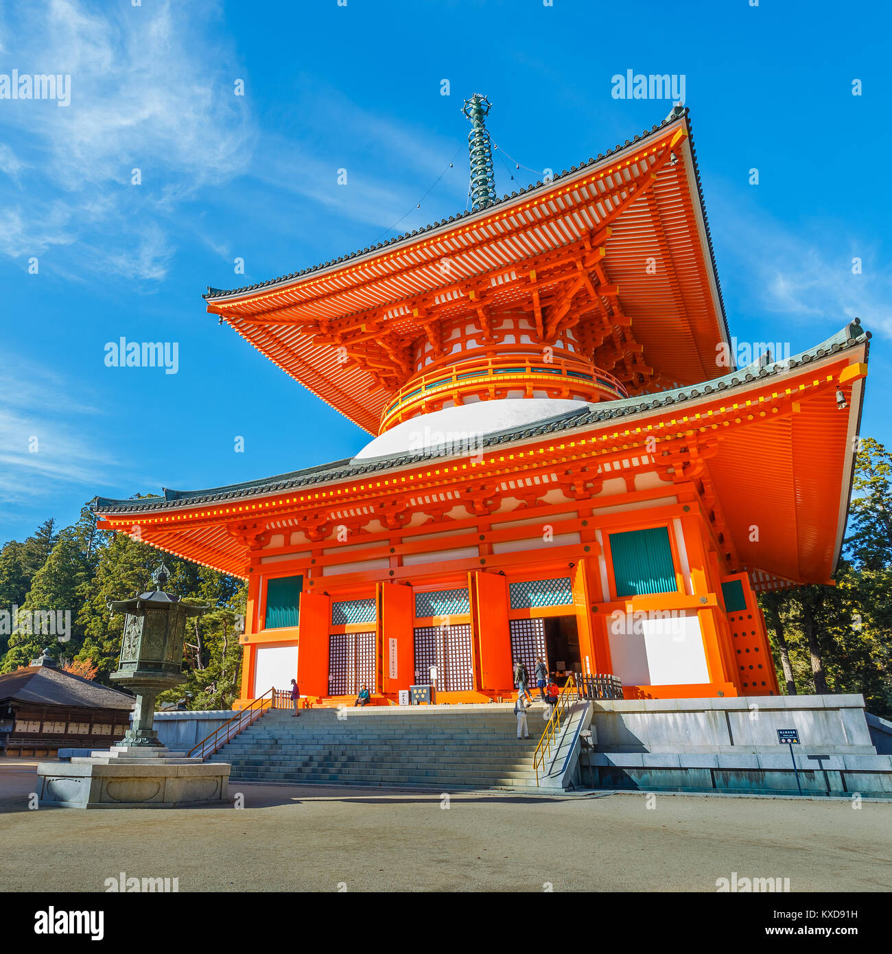 Konpon Daito Pagoda at Danjo Garan Temple in Koyasan area in Wakayama ...