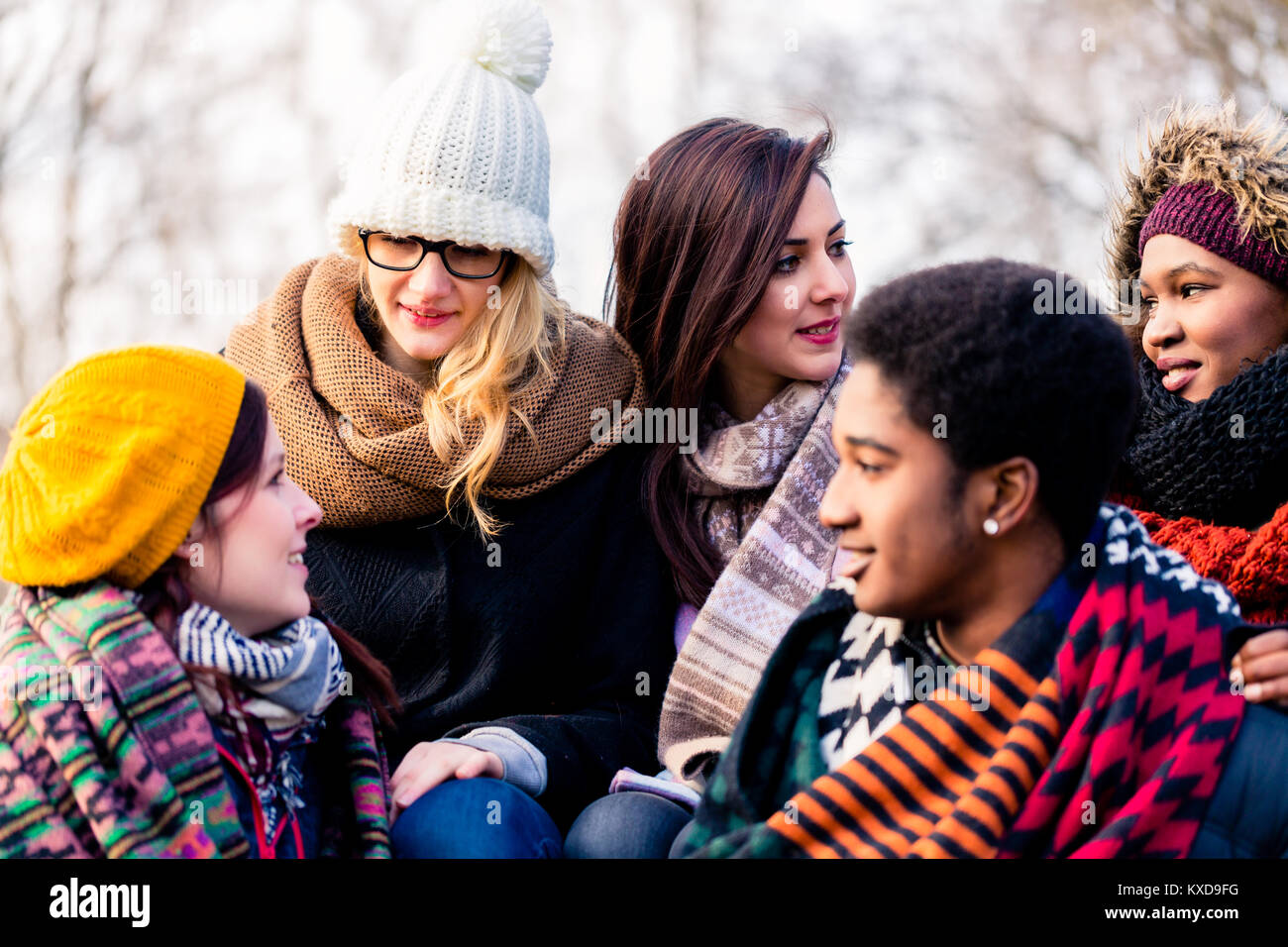 Young people having a good time together outdoors Stock Photo - Alamy