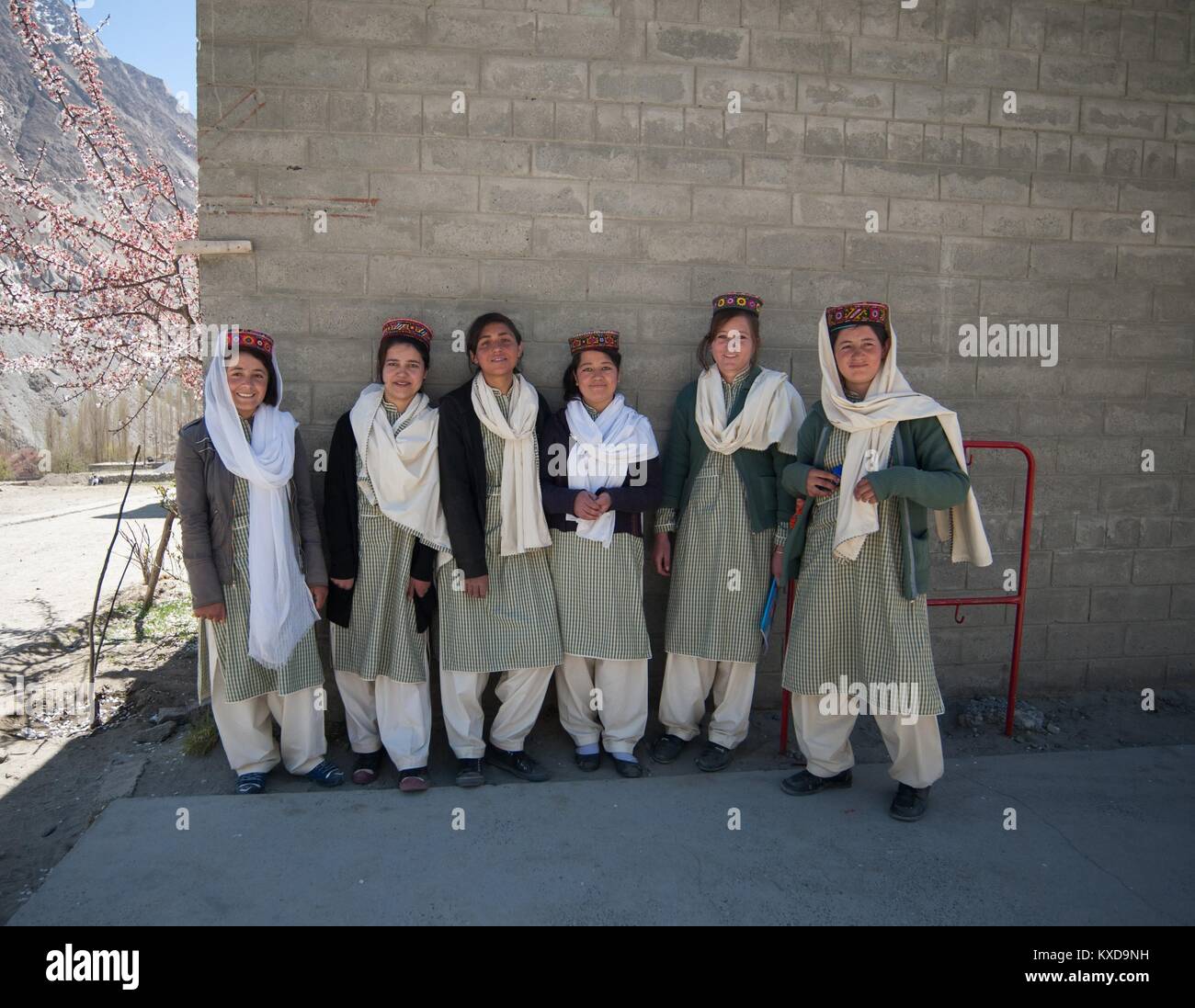 GULMIT VILLAGE, PAKISTAN - APRIL 14:An unidentified people in the ...