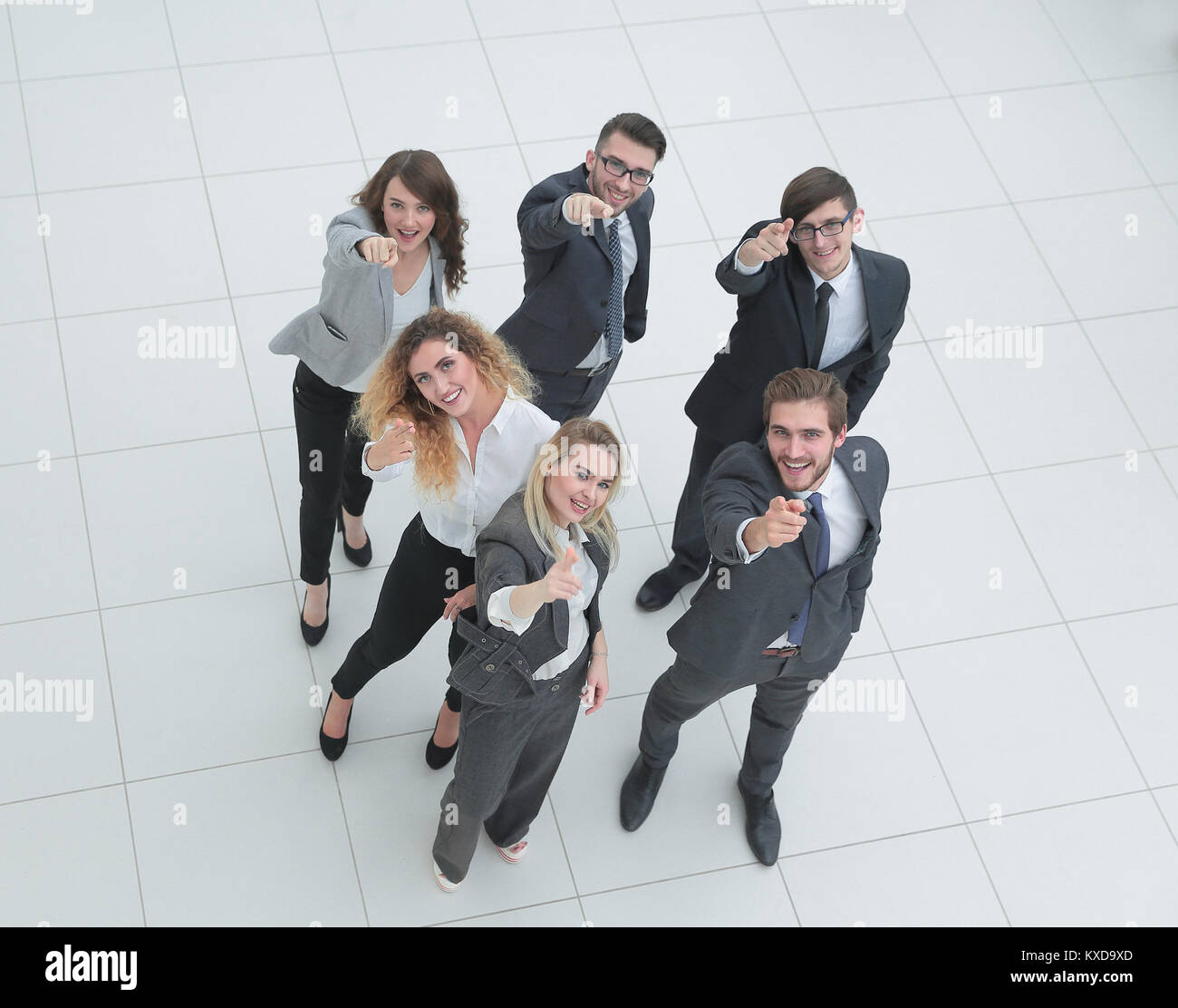 friendly business team showing up Stock Photo - Alamy