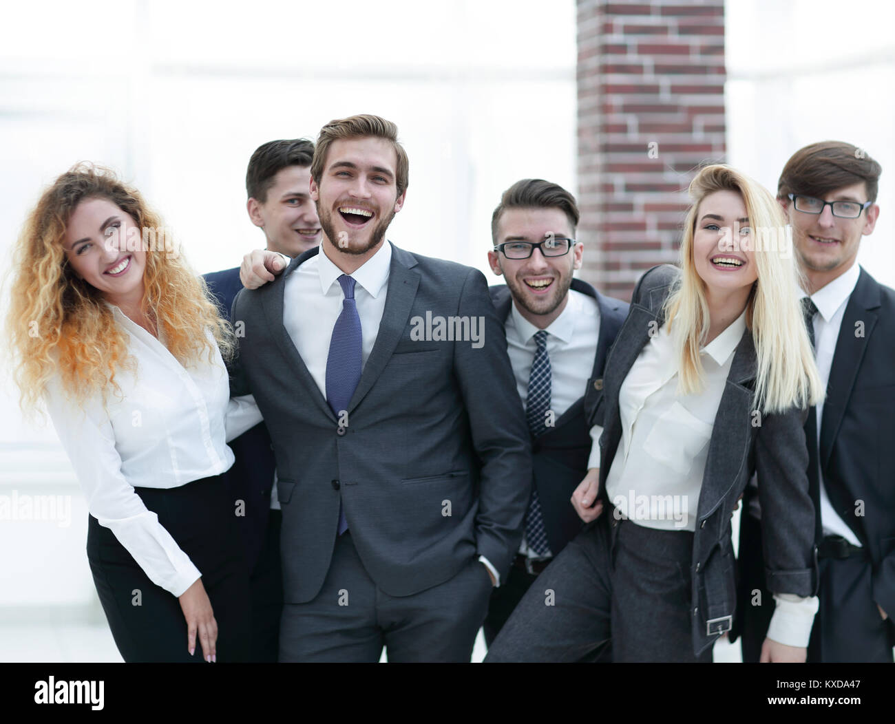 group of happy colleagues Stock Photo - Alamy