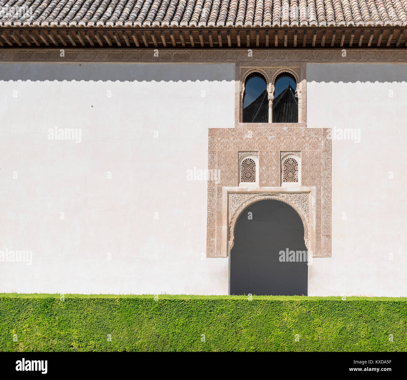 Palaces of the Nasrid Dynasty inside the Alhambra, Granada, Spain Stock ...